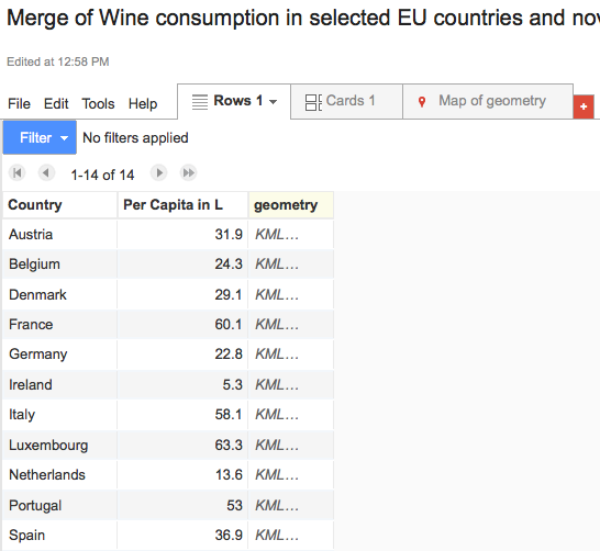 Fusion Tables map tutorial: How to use public KML geographic data